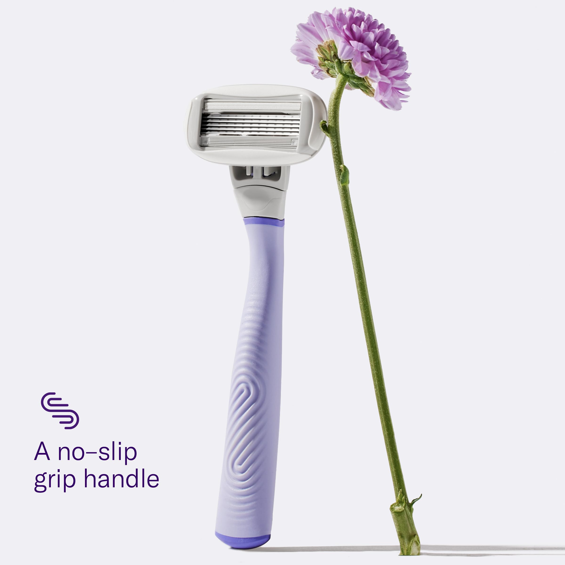 Flamingo Razors for Women Shave Set, 1 Women’s Razor Handle (Lilac), 2 ...